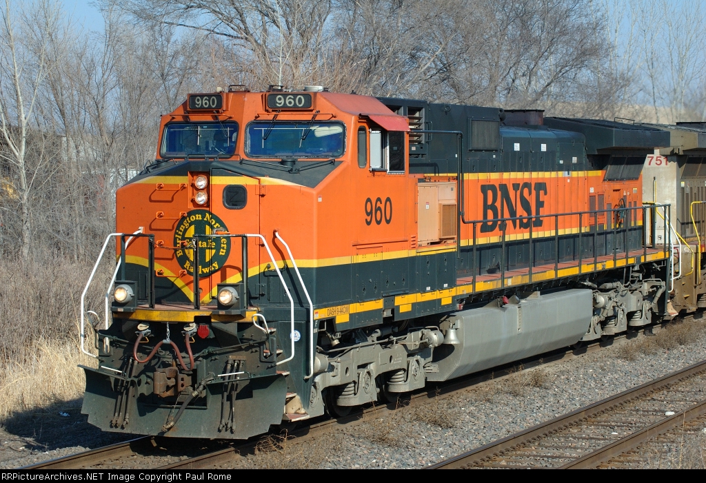 BNSF 960, GE C44-9W, one from BNSF's first order of Dash-9s,